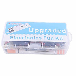 Electronics Component Assortment, Controllable LED Brightness Electronics Component Kit Stable for Programming Experiments