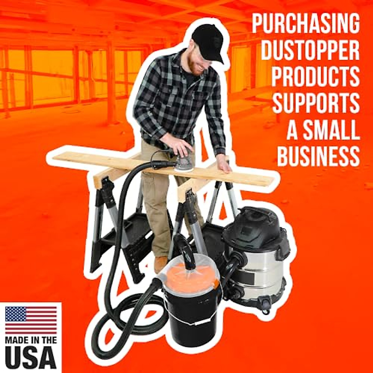 The Dustopper PRO, Separator Only (elbows & hose sold separately). Up to 99.9% efficient, low-profile dust separator connect to existing 2-1/2" hoses & fittings. Gasket & latches fit well to bucket.