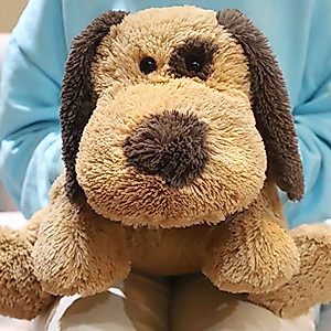 WEIGEDU Floppy Stuffed Dog Puppy Plush Toy, Huggable Beagle Labrador Retriever Stuffed Animal Dogs for Kids Girls Boys Baby Birthday Gift, 20 inch, Brown