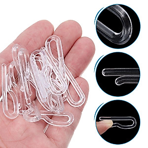 uxcell 100Pcs Durable Plastic Alligator Clips, 1.42" Clear U Shape Shirt Clip Clothespins for Folding Ties, Pants, Socks, Garments
