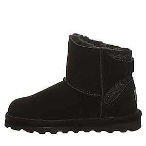 BEARPAW Women's Betty Black Size 10 | Women's Ankle Bootie | Women's Slip On Boot | Comfortable Winter Boot