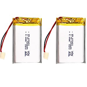FREEDOH 1200mAh Lithium Battery 3.7V 1.2AH Rechargeable Lithium Polymer ion Battery 603450 Home Backup Polymer Batteries with Protection Board (2pcs)