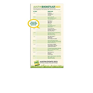 Austin Texas Events Wall Calendar 2023 - Over 250 Austin Event Dates and Activities Already On Your Calendar!