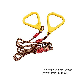 INOOMP 1pair Ring Swing Kids Exercise Equipment Kids Indoor Swing Outdoor Swing Tree Bar for Swing Set Home Gym Ring Children Swing Kids Exercise Rings Exercise Handle Grip Fitness Rings