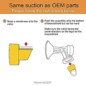 Maymom Tubing Compatible with Medela Replacement Tubing (Two Packs, 4 Tubes) 2 Valves and 2 Membranes for Medela Pump in Style Advanced Breast Pump Released After Jul 2006.Retail Pack Made by Maymom