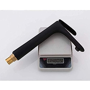 Kitchen Taps Kitchen Tap Kitchen Faucet Bathroom Faucet Black Solid Brass Bathroom Solid Basin Mixer Tap Hot/Cold Bath Mixer Tap Waterfall, Bathroom Faucet