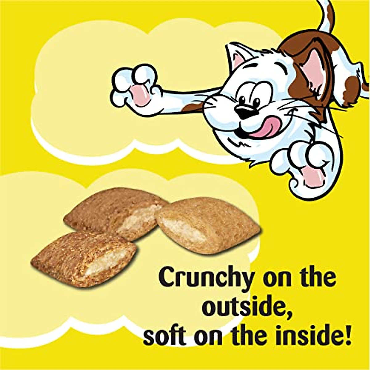 TEMPTATIONS Indoor Care Crunchy and Soft Cat Treats, Chicken Flavor, 4.9 oz. Pouch (Pack of 10)