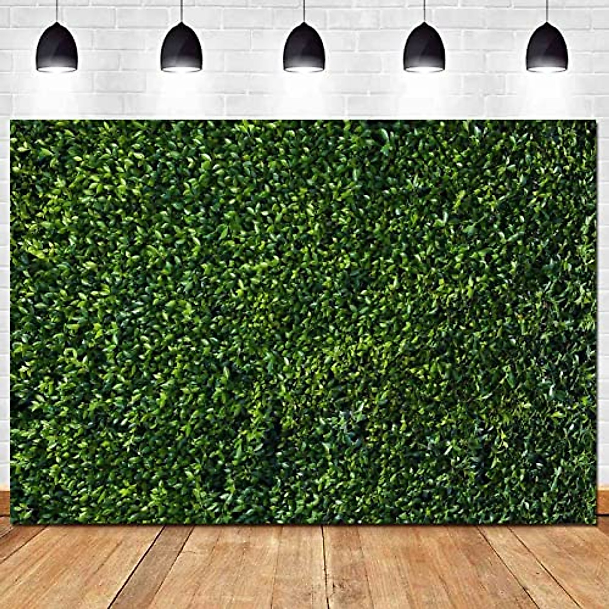 HQM 7x5FT Soft Fabric/Polyester Nature Spring 3D Green Leaves Theme Photo Background Wedding Birthday Party Newborn Baby Shower Photography Backdrops Zoo Decor Shoot Props Bannner