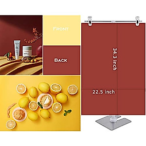 Exzycke 7PCS 14Patterns Photography Background Paper with Stand, 34x23in Double-Sided Photo Tabletop Backdrops Props for Food Jewelry Cosmetics Makeup (Green Pink Yellow Blue)