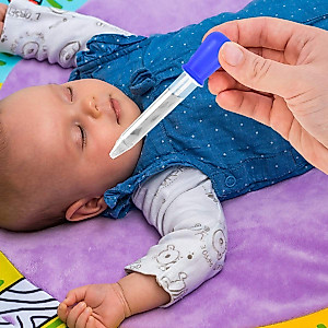 10 Pcs Liquid Droppers Pipettes with 1 Cleaning Brush, 5ML Silicone and Plastic Eyedropper Transfer Pipette with Scale for Children Kids Medicine Science Candy Gummy Molds Crafts (Multicolour)