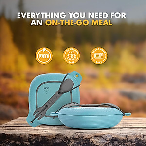 UCO 4-Piece Camping Mess Kit, Blue, Nylon