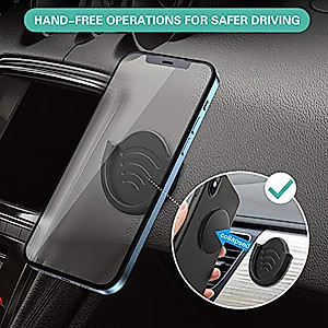 pop-tech Car Grips Mount for Phone Stand, 2 Pack Car Phone Holder for Collapsible Grip/Socket Mount Users with 3M Sticky Adhesive Replacement Used on Dashboard, Home, Desk, Wall - Black