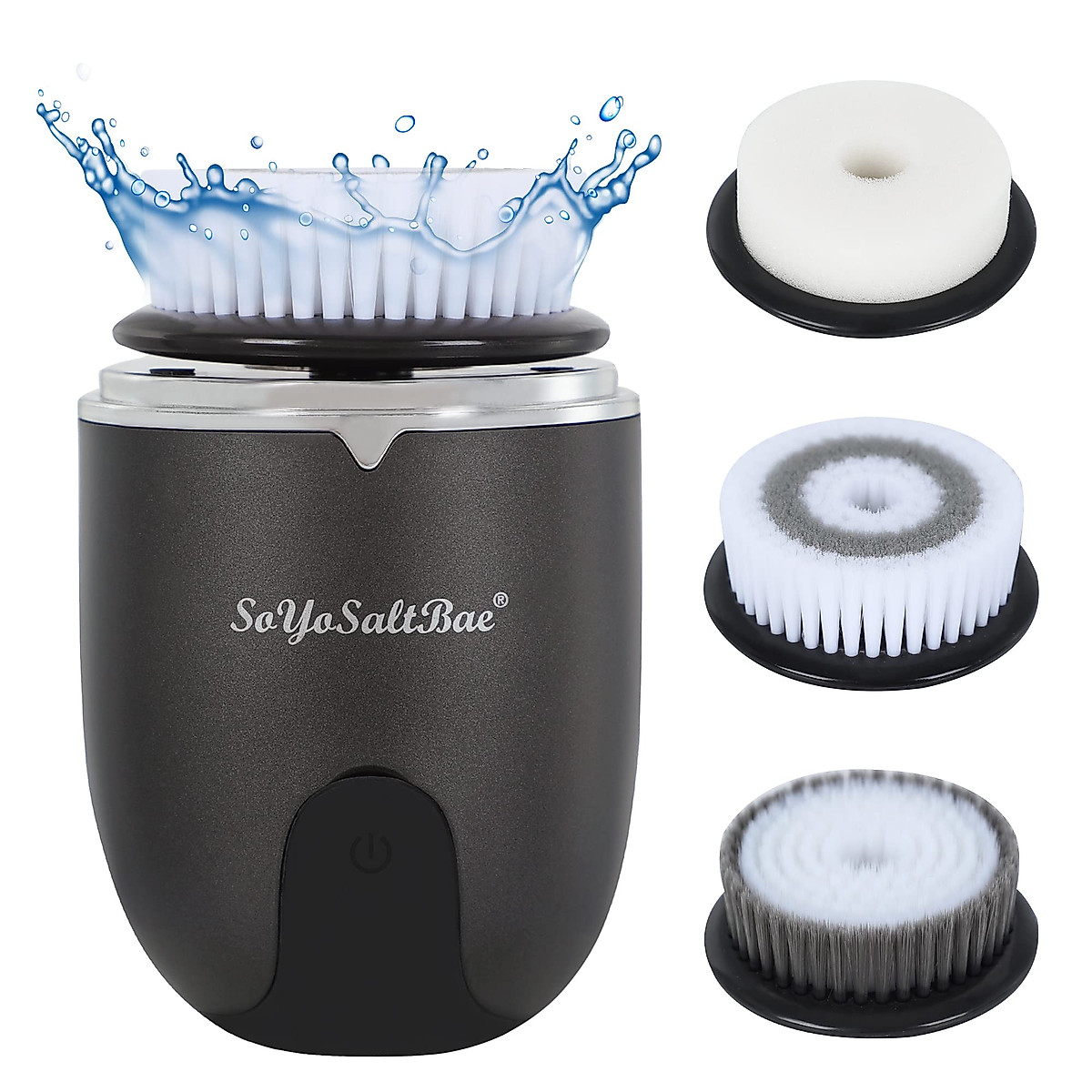Electric Vibrating Sonic Facial Brush Cleansing Waterproof for Skin Face Exfoliating Removing Blackhead Deep Cleaning with 2 Working Speed of Men and Women