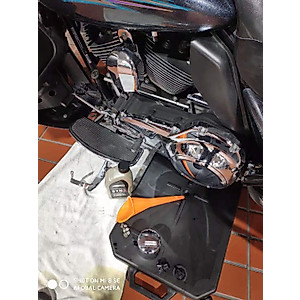 XMT-Moto ABS Low Profile Oil Drain Pan fits for 1984-2020 Harley Davidson Electra Glide Deluxe FLDE Fat Boy Heritage Sport Glide Softail Slim Street Bob Breakout FXDR Iron 1200 883 48 Road King