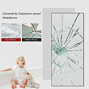 KIAYACI Full Length Mirror Oversized Floor Mirror with Stand Bedroom Dressing Mirror Full Body Wall Mirror (Black, 71" x 32")