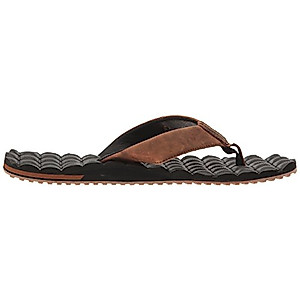 Volcom Men's Recliner Leather Sandal, Vintage Brown, 8 C/D US