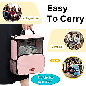 Shower Bag with Phone Pocket Holder, Extra Large Portable Hanging Mesh Shower Bathroom Tote Caddy for College Dorm, Travel, Gym, Camping, Quick Dry Shower Carrier for Women Men