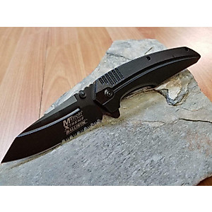 Mtech Xtreme 8" Stainless Steel Open Folding Pocket Knife Black Serrated Edc A813bs Outdoor Survival Hunting Knife for Camping by Survival Steel