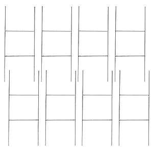 8 Pack Heavy Duty Metal H-Stakes H Frame Wire Stakes, 17.4'' x 7'' Yard Sign Stake for 4mm Corrugated Signs