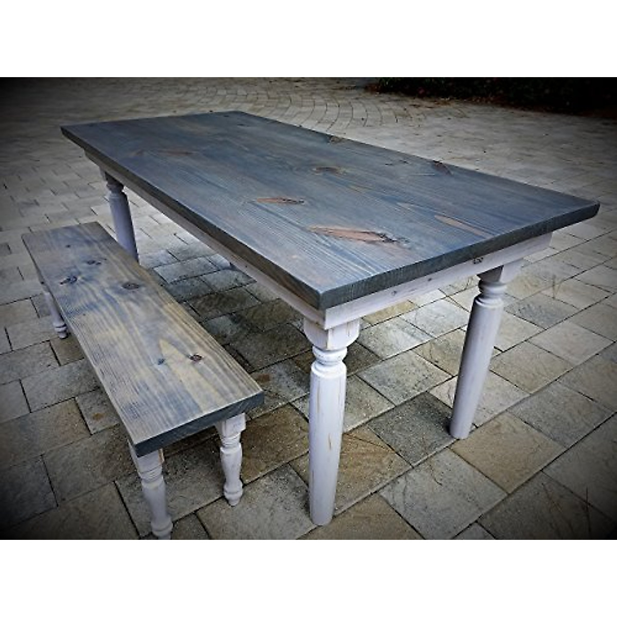 Farm Table with Spindle Legs - Solid Wood Trinity Class Table