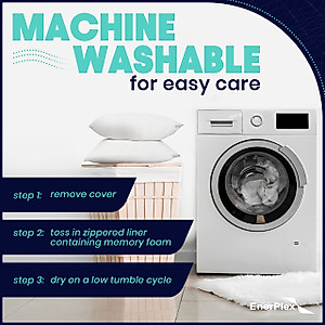 EnerPlex Memory Foam Pillows - Pack of 1 Adjustable, CertiPUR-US Certified King Size Pillows for Sleeping w/Extra Foam & Removable Viscose of Bamboo Cover - Machine Washable Firm Pillow