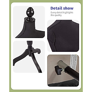 Mannequin Torso Manikin Dress Form 59-67 Inch Height Adjustable Female Dress Model Display Torso Body Tripod Stand Clothing Forms (Black, 59-67 Inches)