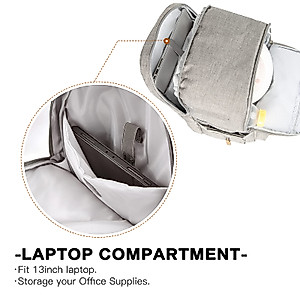 MOMIGO Breast Pump Backpack - Cooler and Moistureproof Bag Double Layer for Mother Outdoor Working Backpack with 13 Inch Laptop Compartment Fit Most Breast Pumps (Grey)