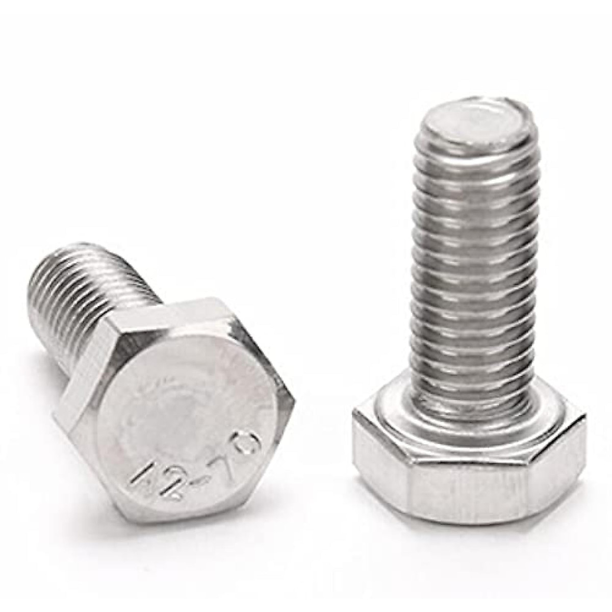 M8-25 Hex Bolt M8-1.25 x 25mm UNC Hex Head Screw Bolts A2-70(304) Stainless Steel Fully Threaded Hex Tap Bolts，Plain Finish，Fully Threaded (10 Pcs)