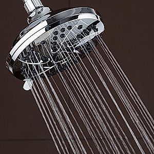 High Pressure 6-inch / 6-Setting Premium Rain Shower Head by AquaDance for the Ultimate Shower Spa Experience! Officially Independently Tested to Meet Strict US Quality & Performance Standards!