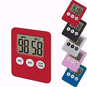 discountstore145 Timers for Kitchen Digital Kitchen Timer Countdown Stopwatch Timer with Loud Alarm Large Display Pink