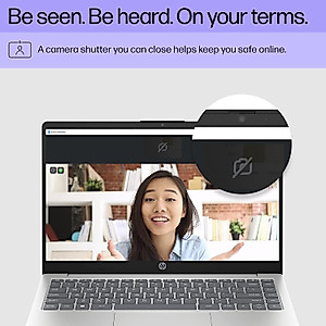 HP 14 FHD Laptop Computer, Intel Quad-Core Pentium N200 (Beat i5-8250U), 4GB RAM, 128GB SSD, WiFi, Webcam, Fast Charge, Backlit Keyboard, 1 Year Microsoft Office 365, Win 11, w/GM Accessory