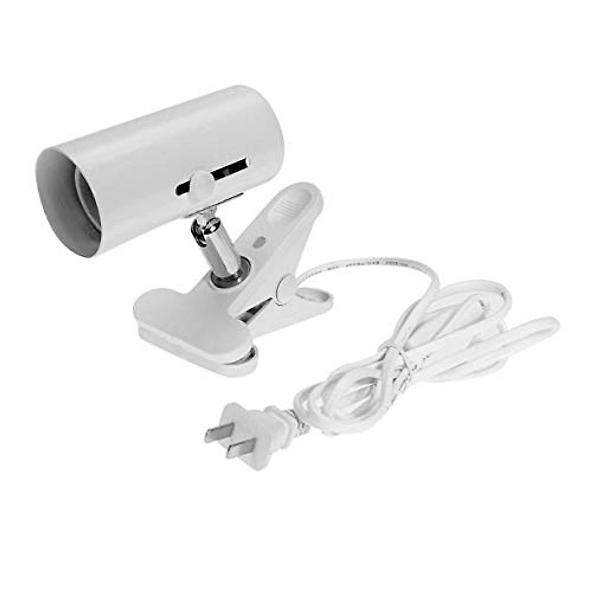 ZHONGJIUYUAN Reptile lamp Holder pet lamp Ceramic Lamp Holder Aquarium Lighting Sun Light UVB Lamp Clip for Fish Tank Turtle Lizard Habitat (White)