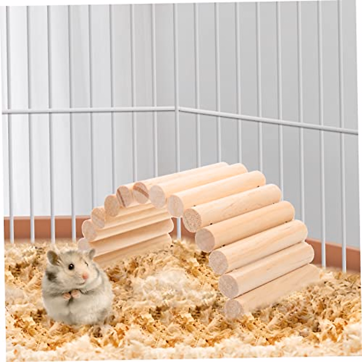 Ipetboom Toy for Mice Chews Cage Hanging Climbing Long Chinchilla Pig Ladder Suspension Multi-Function Pet Small Bridge Rat Sugar Parrot Animals Plaything Exercising Hamster Wooden Glider