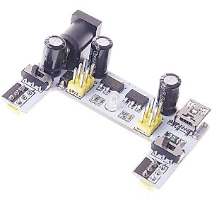 DKARDU DC 5V/3.3V 2 Channel Breadboard Power Module Mini USB Interface+ MB-102 Breadboard+Solderless Flexible Breadboard Jumper Wires Cable with Mini USB Cable for Arduino