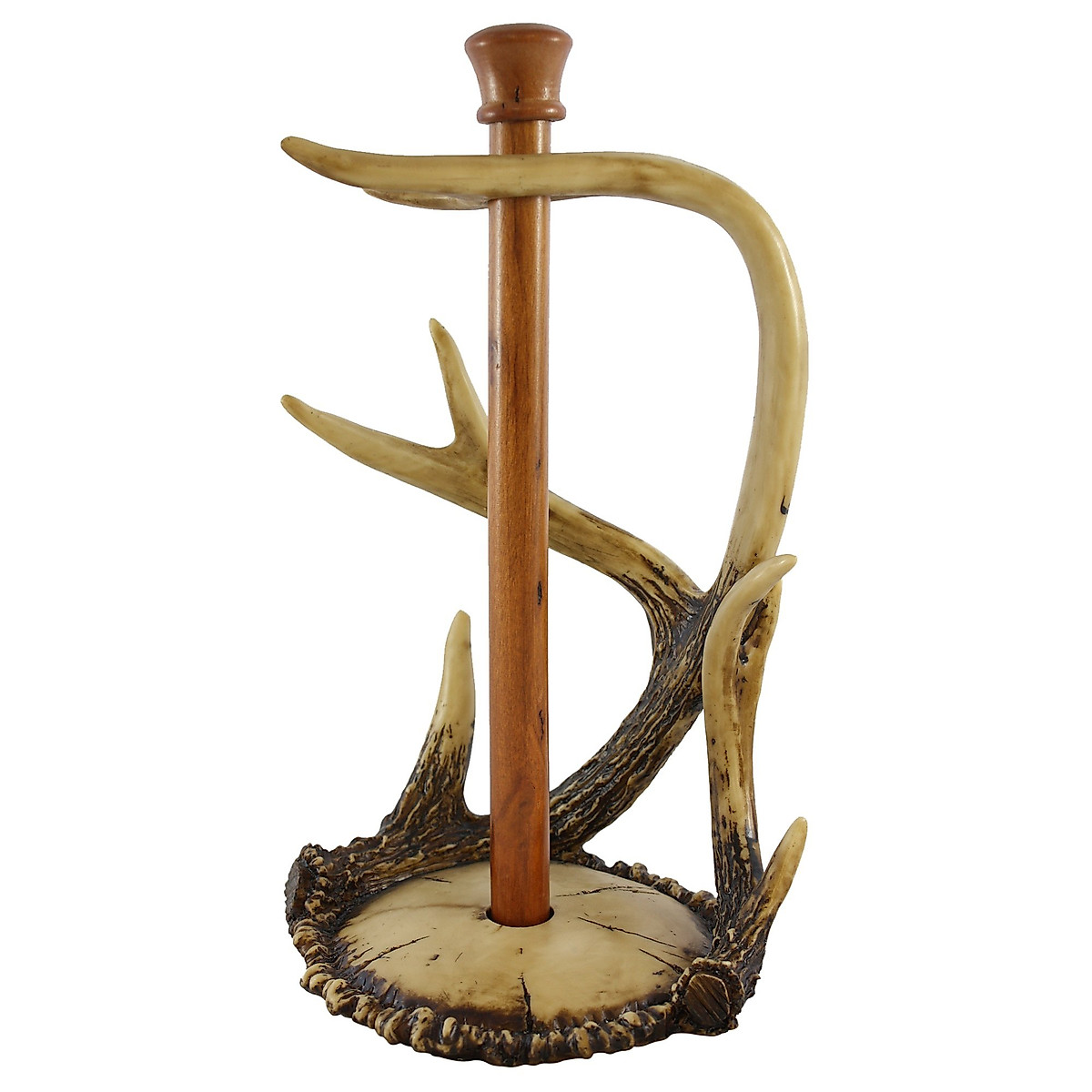 Pine Ridge 14.5" Updated countertop Antler Paper Towel Holder - Antler Collection, Rustic Design Magnetic Base Towel Holder for Home, Hunting Cabin and Lodge