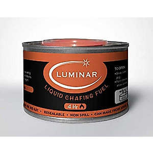 24 pc 4 Hour Liquid Cooking Chafing Dish Fuel Cans, Food Warmer Heat for Buffet Burners, Parties, Weddings, Banquets, Catering Events, Bulk, Easy to Open, Resealable Covers