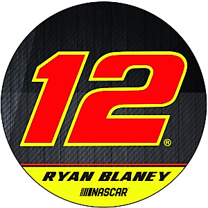 R and R Imports Ryan Blaney Number 12 Nascar 4 Inch Round Decal