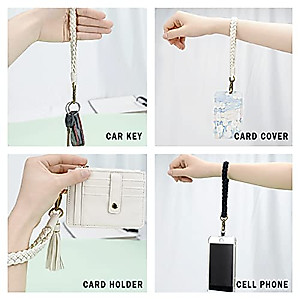 CHIWUTECH Boho Macrame Phone Wrist Strap，Cell Phone Lanyard with Tether Tab，Keychain Wristlet Bracelet Charm for Phone Case， Anti-Loss Phone Chain Accessories for Women