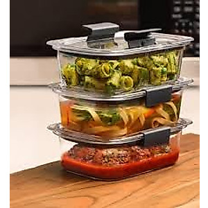 Brilliance Food Storage Rubbermaid Containers, 3.2 Cups, BPA Free, Airtight Lids, Ideal for Lunch, Meal Prep & Leftovers, Set of 2