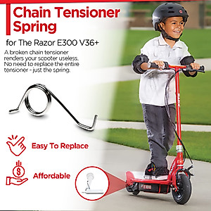 AlveyTech Chain Tensioner Spring - Fits The Razor E300 V36+ Electric Scooter, Single Replacement for Mini Speed Bikes, Trike, Quad and Gas Go-Kart, E-Scooters, Motorcycles, 1-Pack