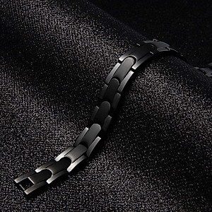 Wolentty His and Hers Couples Bracelets Stainless Steel Distance Bracelets Gift for Valentine's Day - Matching Set (His & Hers)