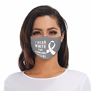 I Wear White for Someone Special Lung Cancer Awareness Mask Protect Respiratory System Breathe with Peace of Mind