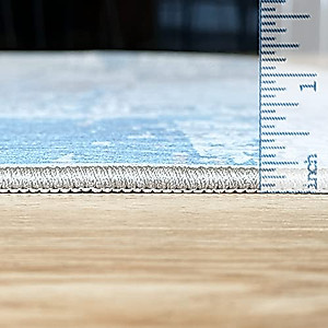 ODIKA 2x7 Runner Rugs for Hallway with Non-Skid Backing - Neutral Carpet Runners for Hallway - Modern Entryway Rug Abstract Geometric Kitchen Rug