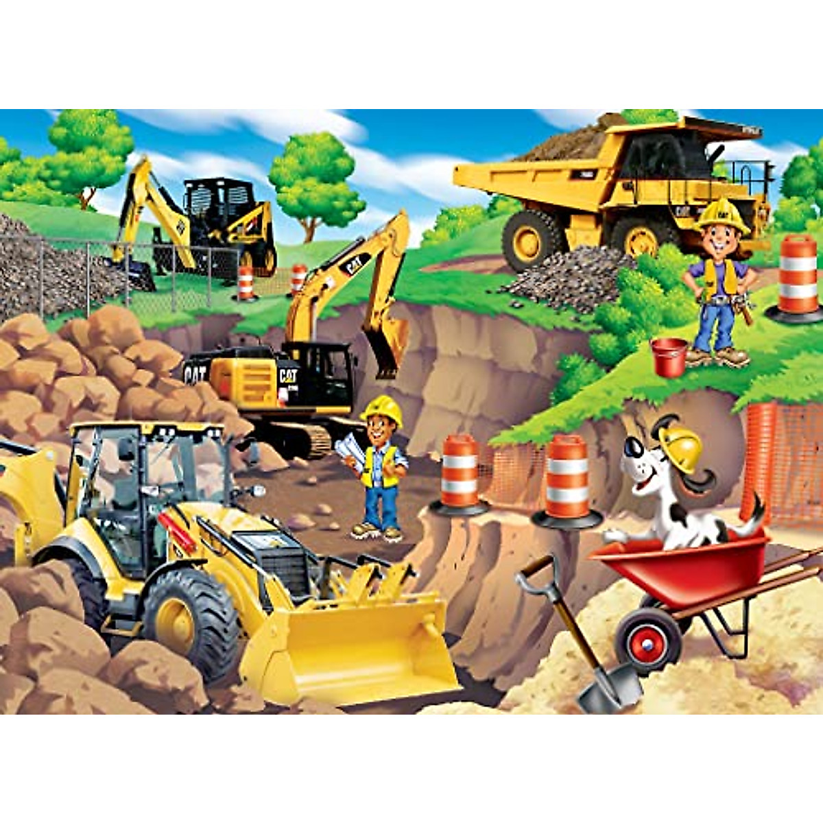 MasterPieces 60 Piece Jigsaw Puzzle for Kids - CAT Day at The Quarry - 14"x19"