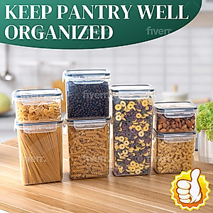 Eshaqzai Stackable Food Storage Containers for Pantry, 24 PCS Air Tight Food Storage Containers with Lids for Cereal,Pasta,Sugar,Flour,Pet & Clear Plastic Containers for Pantry Organization