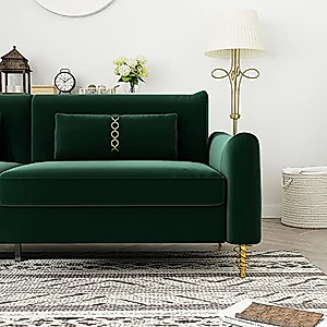 TUBAIHON Oversized Sectional Sofa Couch L Shaped U Shaped Convertible Chenille Modular Couch Set Deep Seat Couches for Modern Living Room/Apartment/Office (1, P19-green)