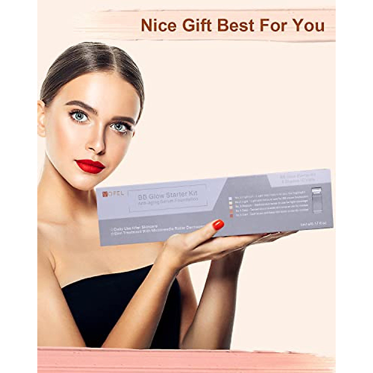 VOFEL BB Glow Starter Kit BB Glow Pigment for Skin Treatment Kit 5 Shades 10 Vials 5ML