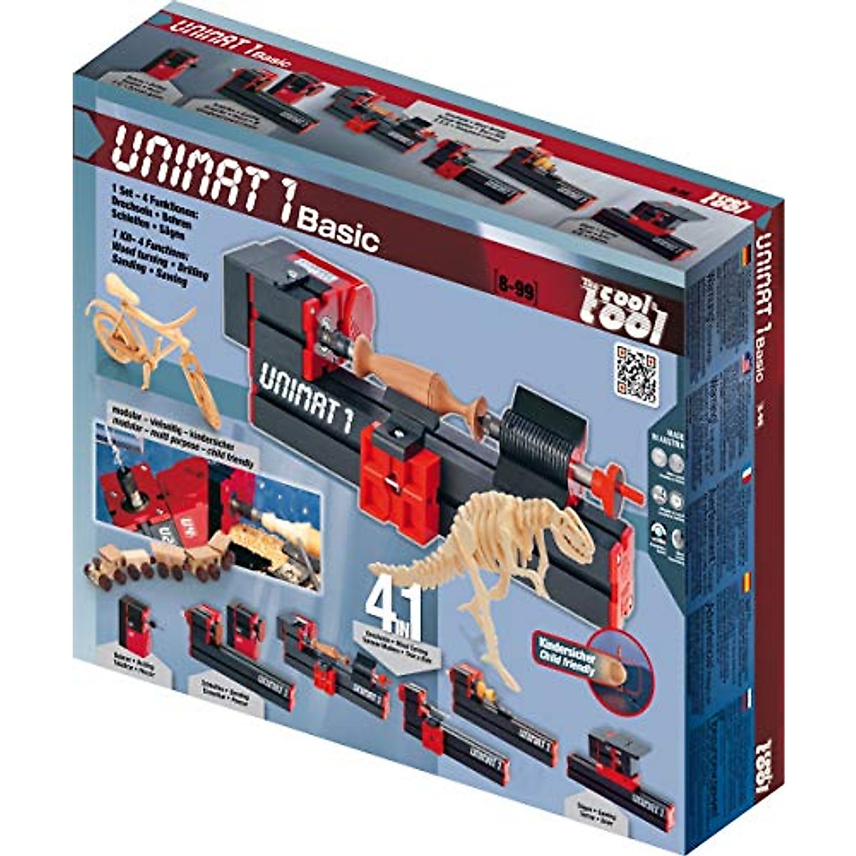 TheCoolTool Unimat 1 Basic 4-in-1 Multi-Functional Child Friendly Woodworking Kit