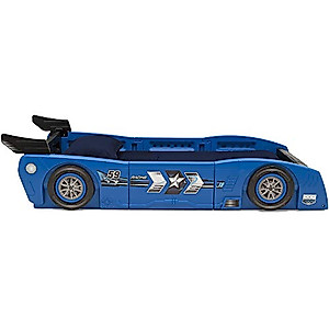 Delta Children Grand Prix Race Car Toddler & Twin Bed - Made in USA, Blue