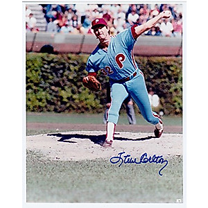 Kirkland Steve Carlton 8 X 10 Autograph Photo on Glossy Photo Paper
